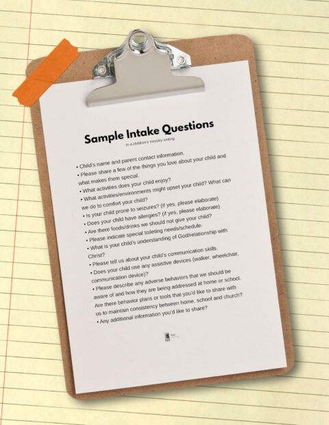 Sample Intake Questions - Key Ministry